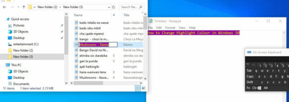 How to Change Highlight Colour in Windows 10 | The WiredShopper